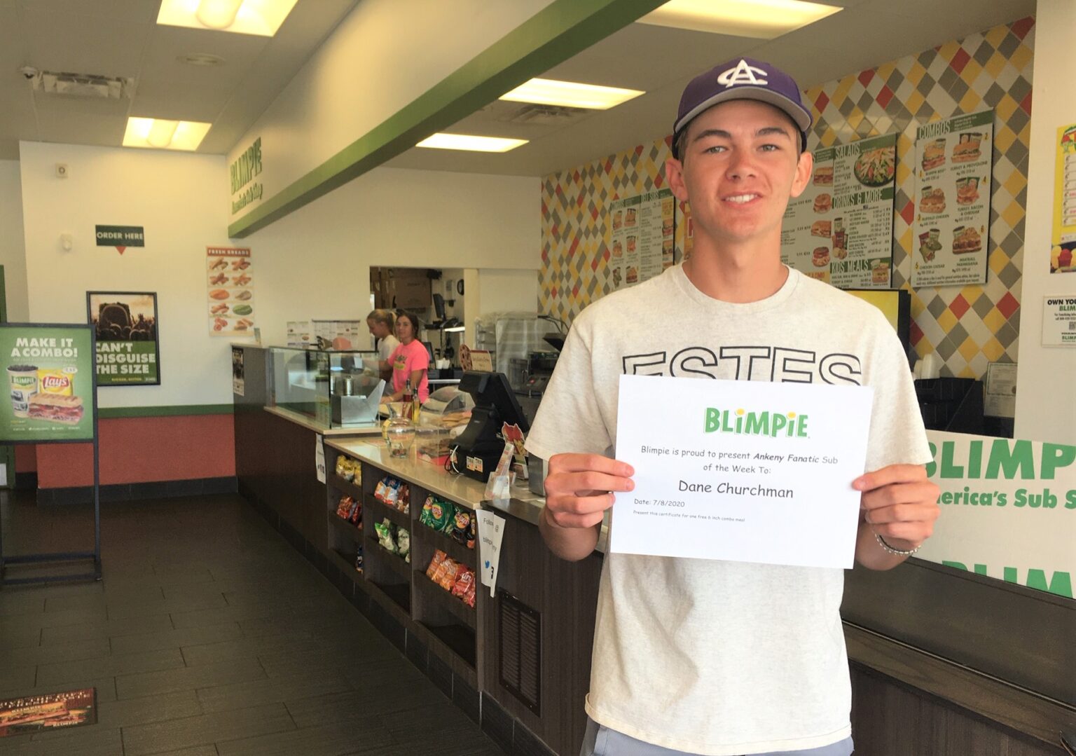 Blimpie Sub of the Week: Dane Churchman, Ankeny Centennial baseball